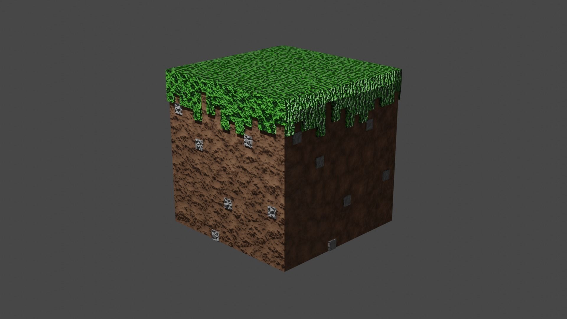 Free Minecraft Grass Block free 3D model | CGTrader