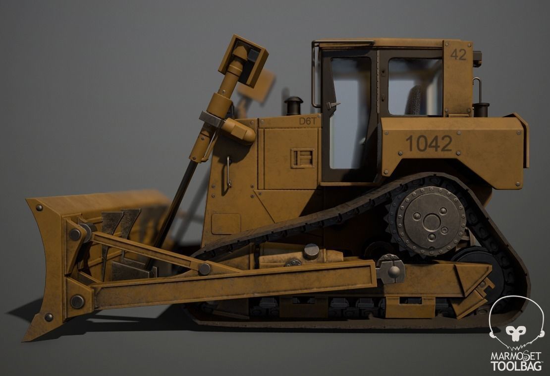 3D model Construction Track Dozer VR / AR / low-poly | CGTrader