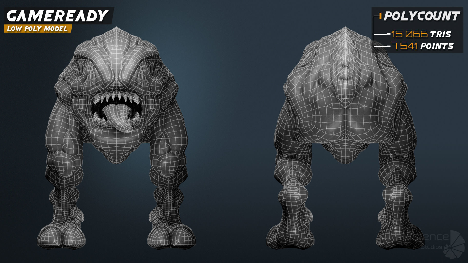 3D model Alien Creature 03 - Stylized UFO Pet Enemy Predator - 20 VR ...