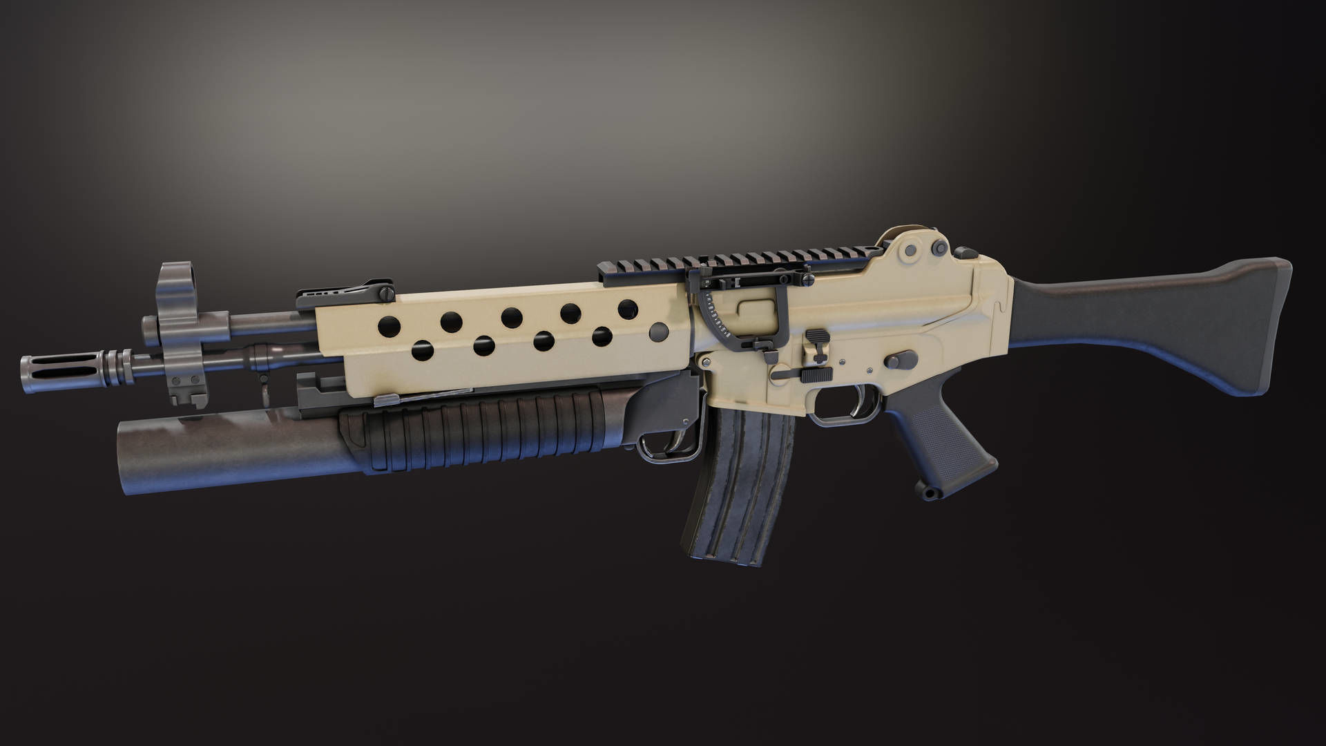 3D model Daewoo K2 Rifle VR / AR / low-poly | CGTrader