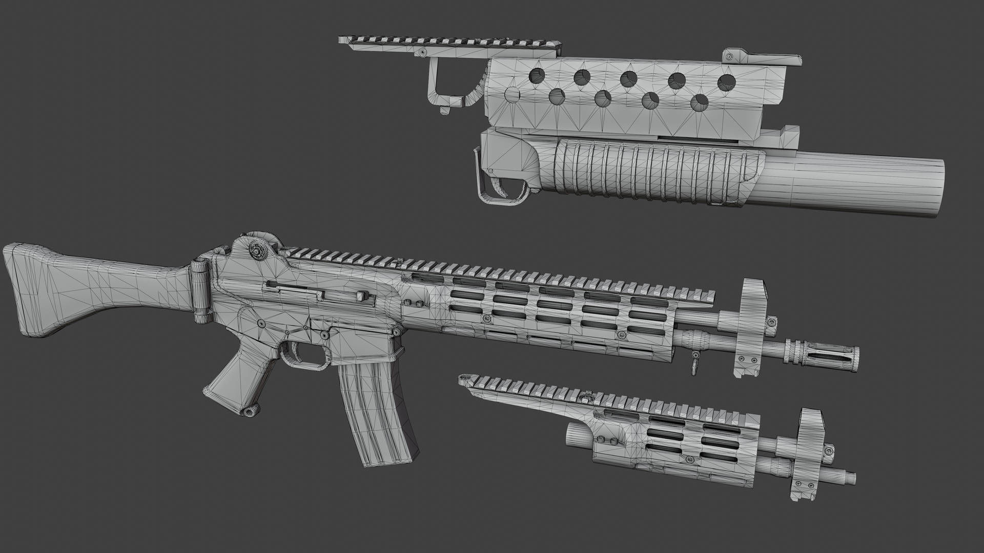 3D model Daewoo K2 Rifle VR / AR / low-poly | CGTrader