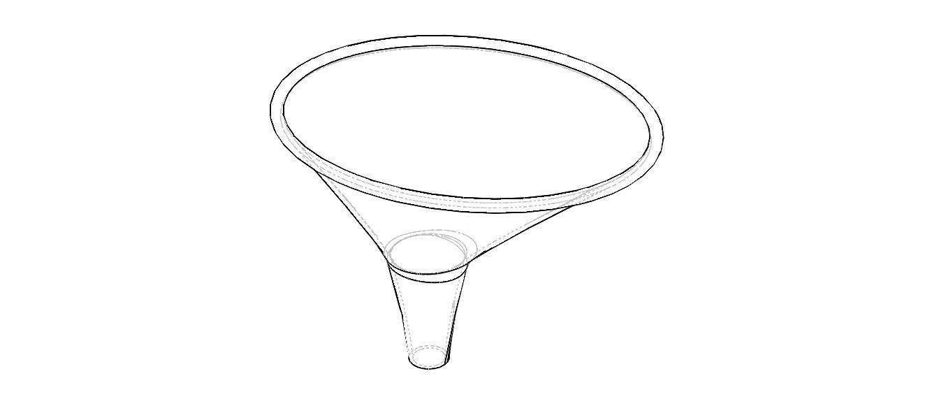 Plastic Oval Shaped Funnel 3D model 3D printable | CGTrader