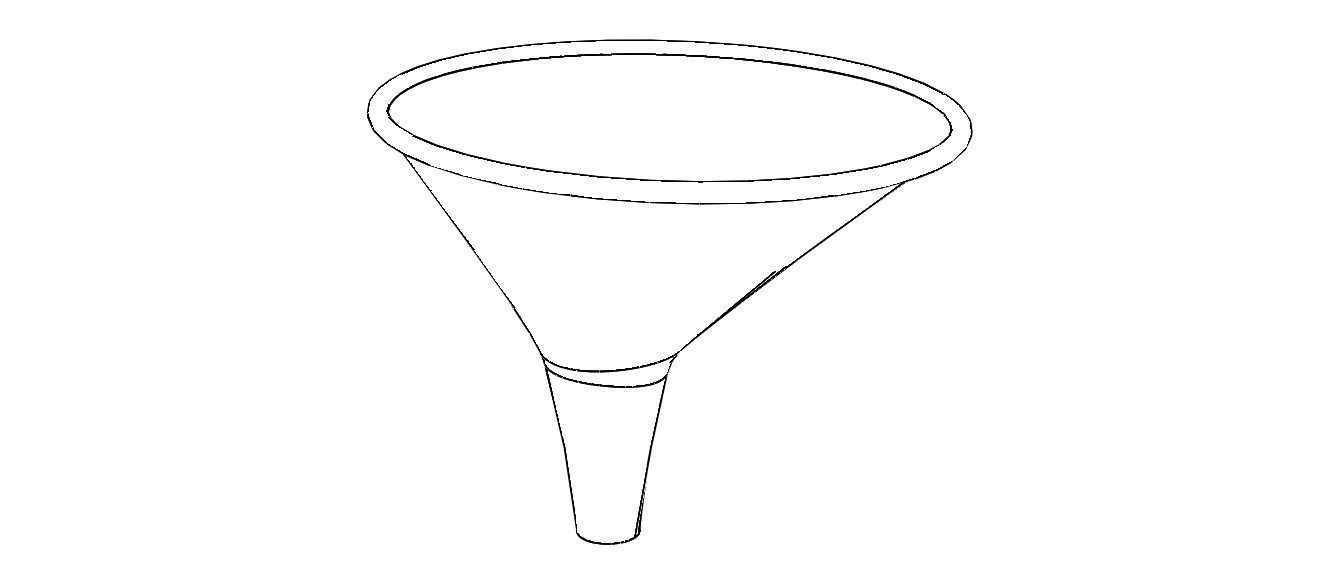Plastic Oval Shaped Funnel 3D model 3D printable | CGTrader
