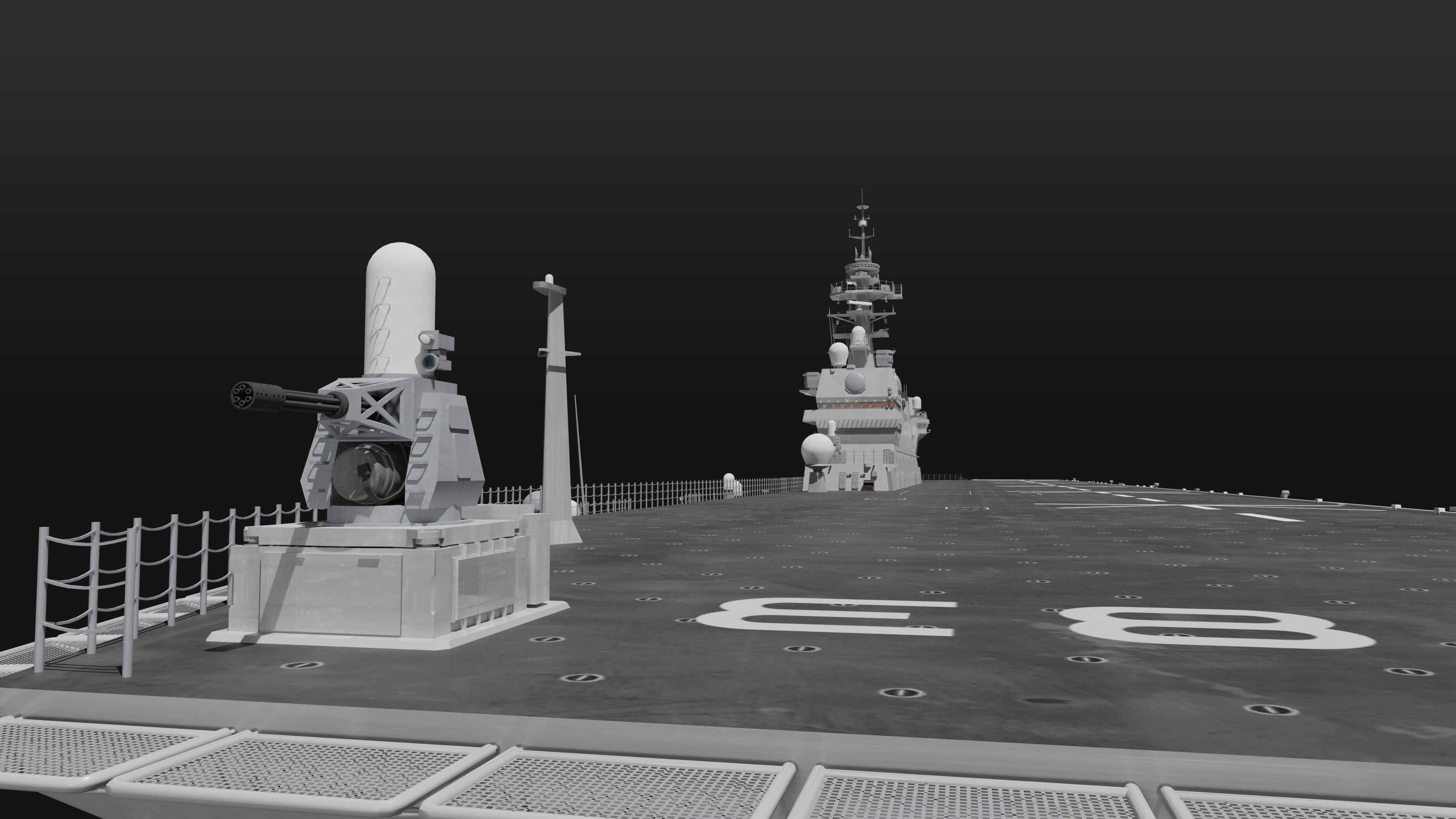 JMSDF Izumo class helicopter carrier model 3D model | CGTrader