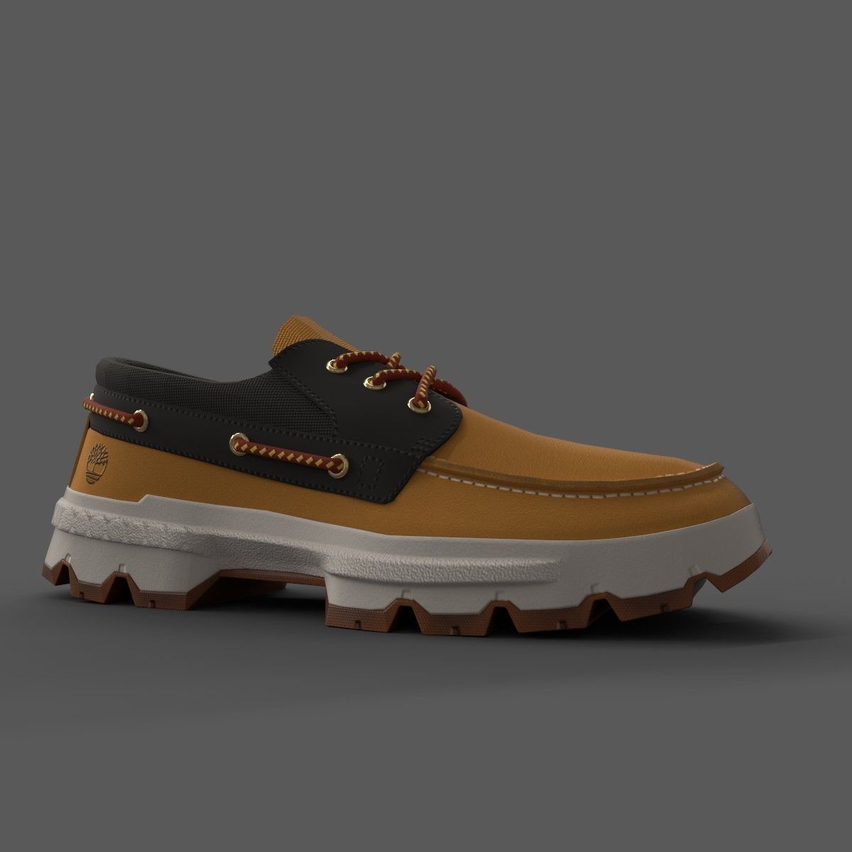 3D model Timberland France Ultra Oxford Boat Shoes VR / AR / low-poly ...