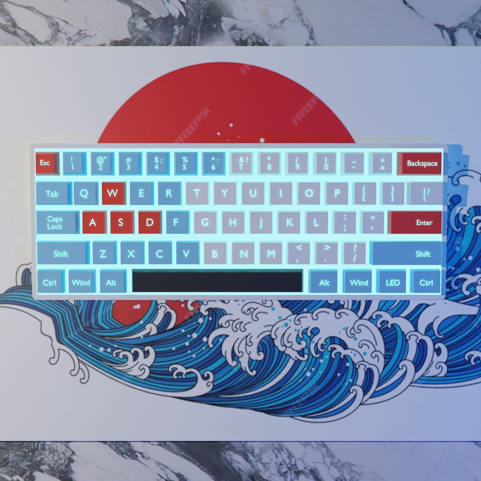 stylish keyboard free VR / AR / low-poly 3D model | CGTrader