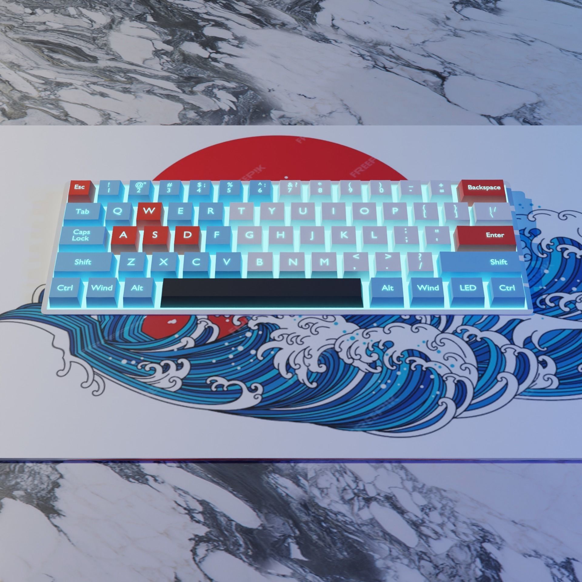 stylish keyboard free VR / AR / low-poly 3D model | CGTrader