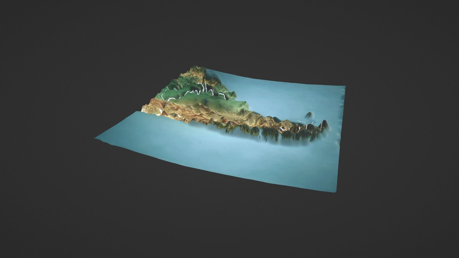 3D model Argentina Map Topography VR / AR / low-poly | CGTrader