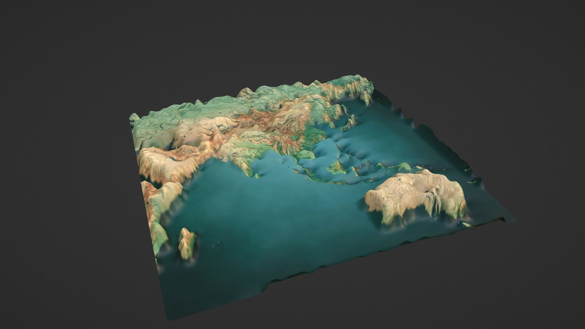 3D model Asia Australia Map Topography VR / AR / low-poly | CGTrader