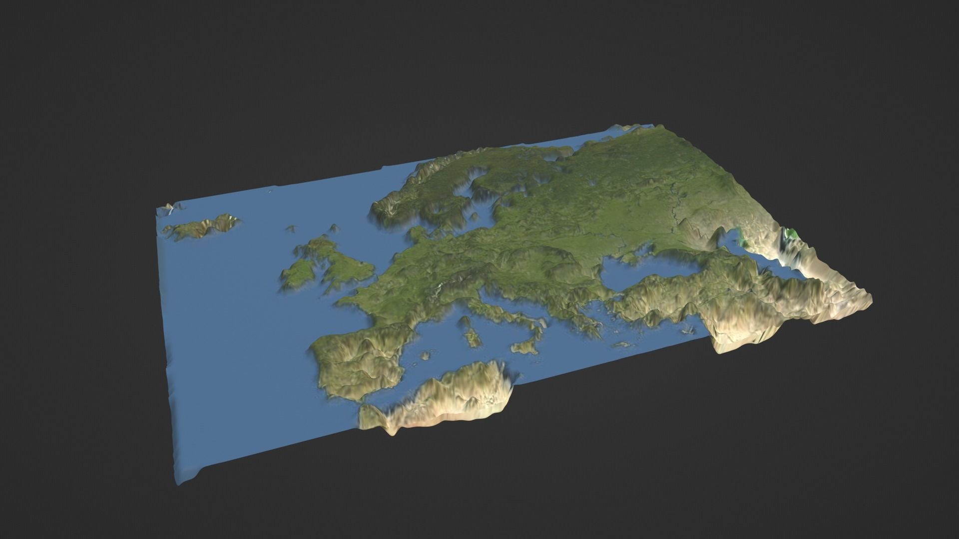 3D model Europe Map Topography VR / AR / low-poly | CGTrader