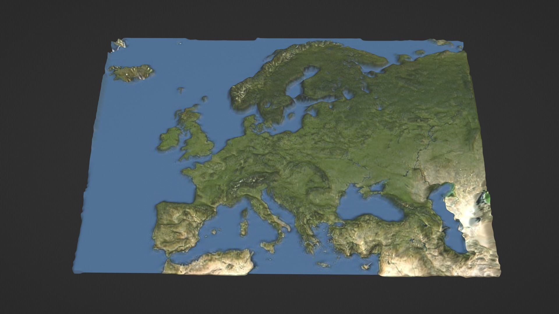 3D model Europe Map Topography VR / AR / low-poly | CGTrader