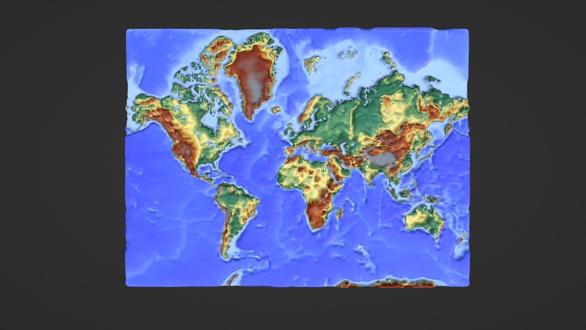 3D model World Map Topography VR / AR / low-poly | CGTrader