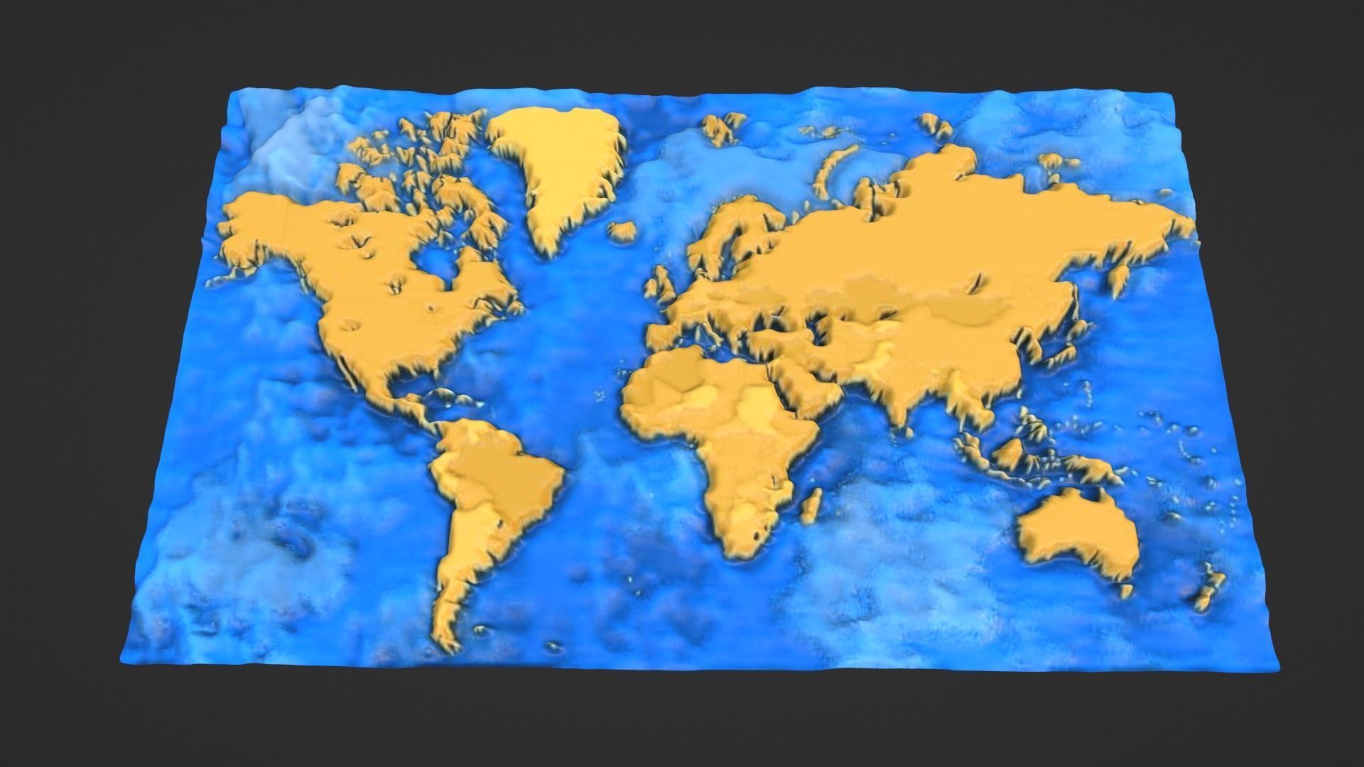 3D model World Map Topography VR / AR / low-poly | CGTrader