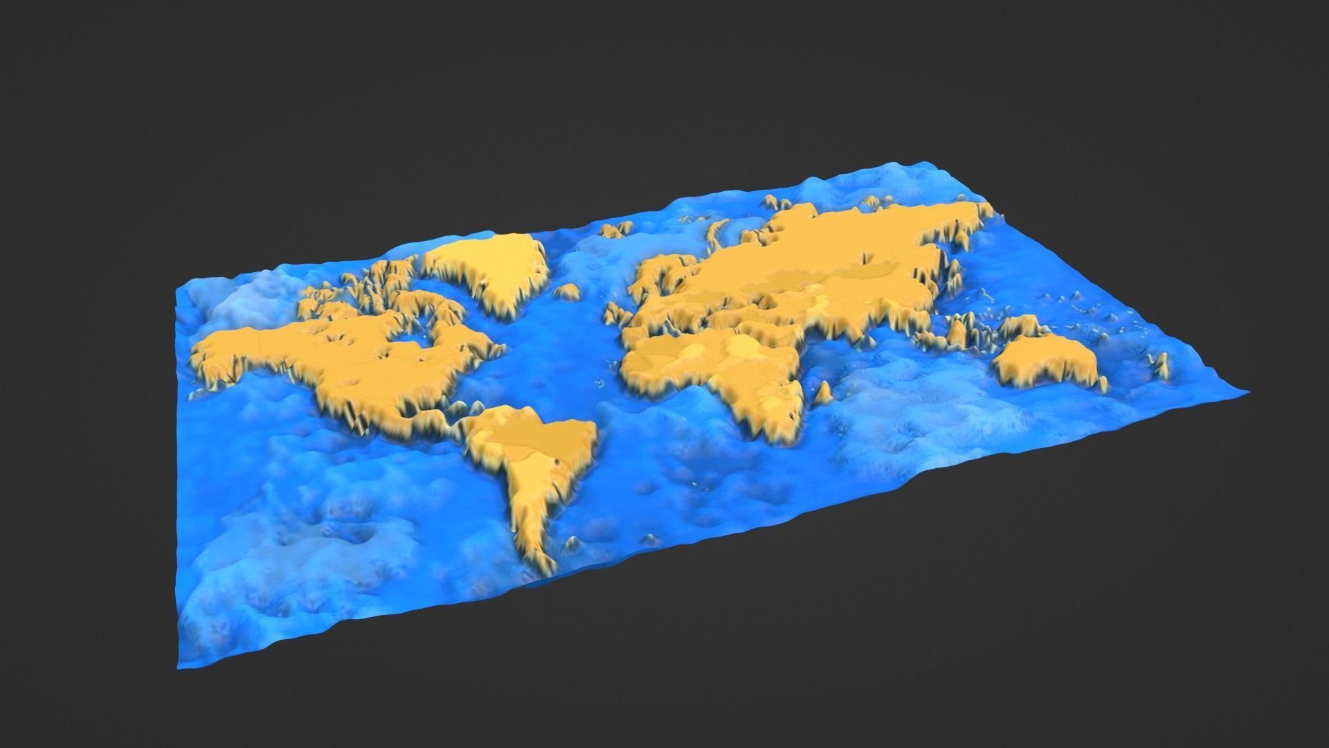 3D model World Map Topography VR / AR / low-poly | CGTrader