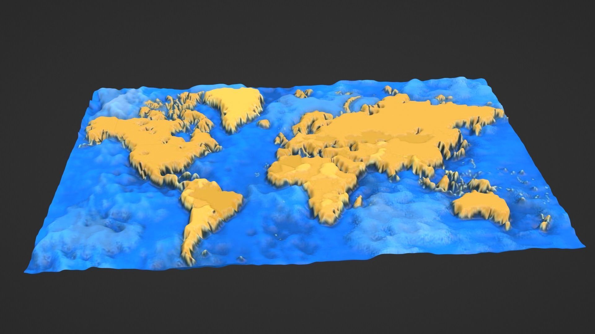 3D model World Map Topography VR / AR / low-poly | CGTrader