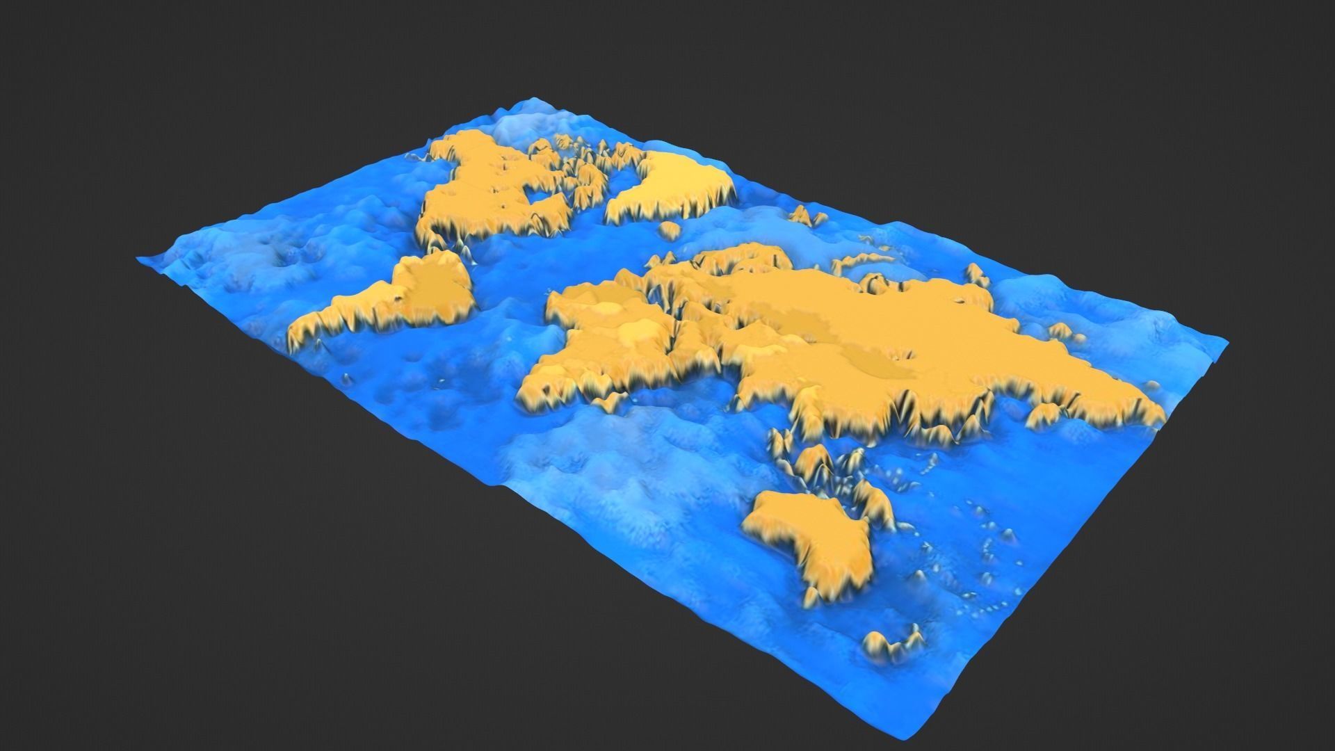 3D model World Map Topography VR / AR / low-poly | CGTrader