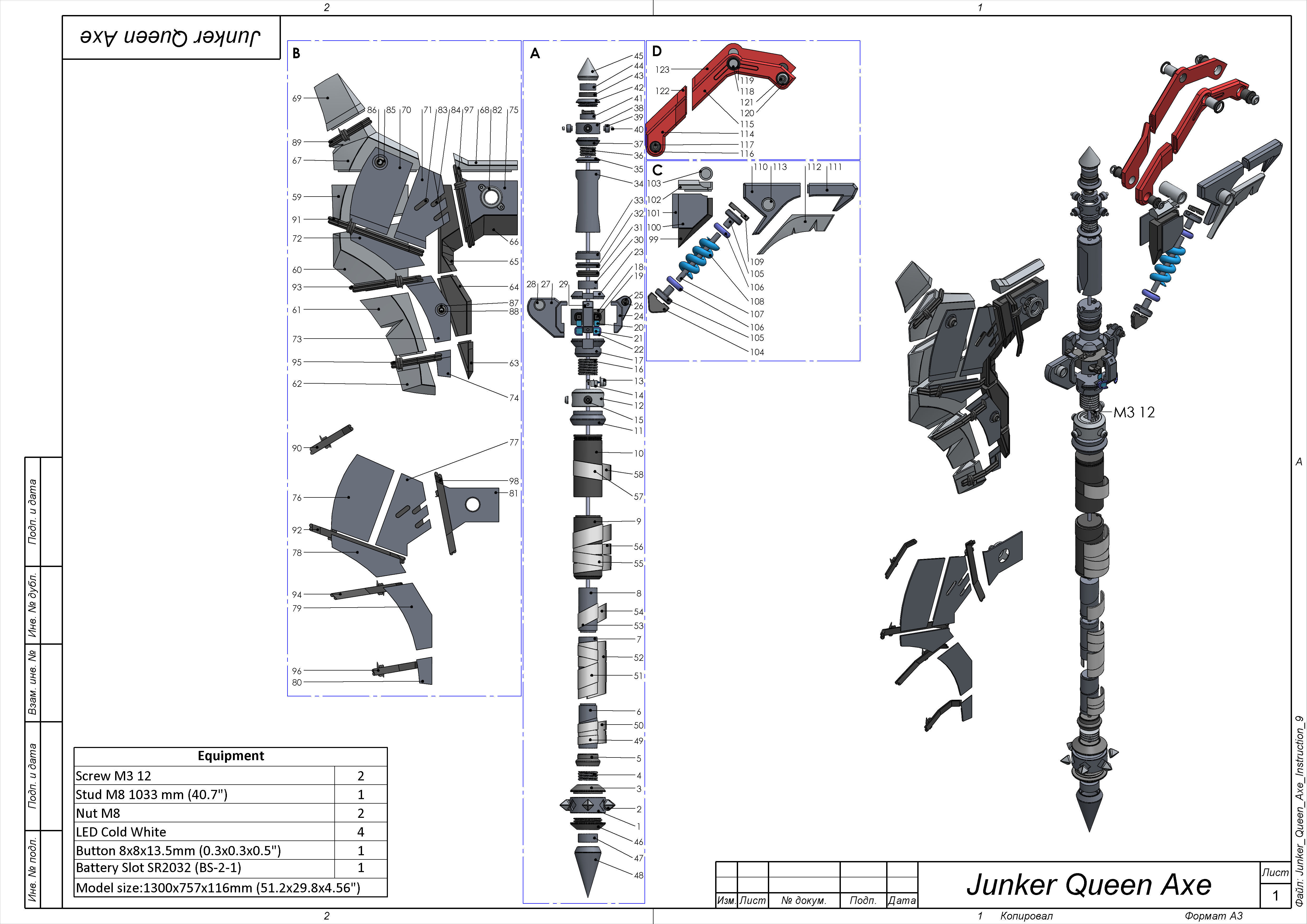 Junker Queen Axe - Overwatch - Printable 3d model - STL files 3D model ...