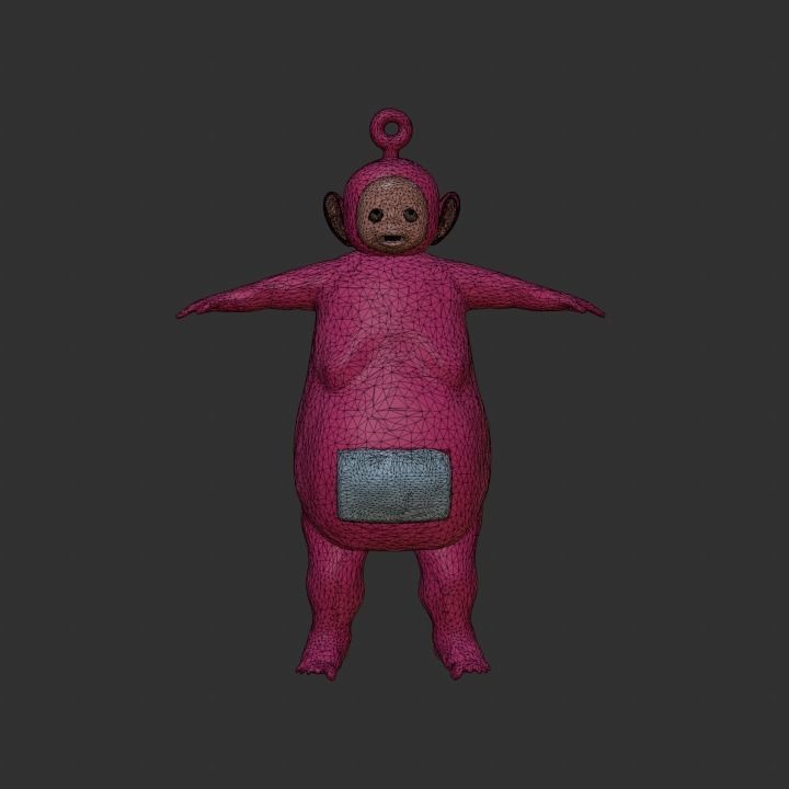 Chubby Teletubby Po free 3D model | CGTrader