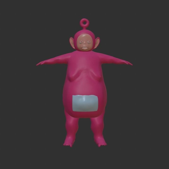 Chubby Teletubby Po free 3D model | CGTrader