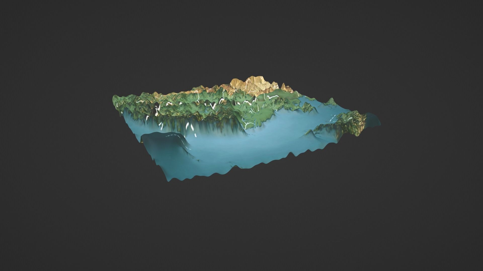 3D model East China Map Topography VR / AR / low-poly | CGTrader