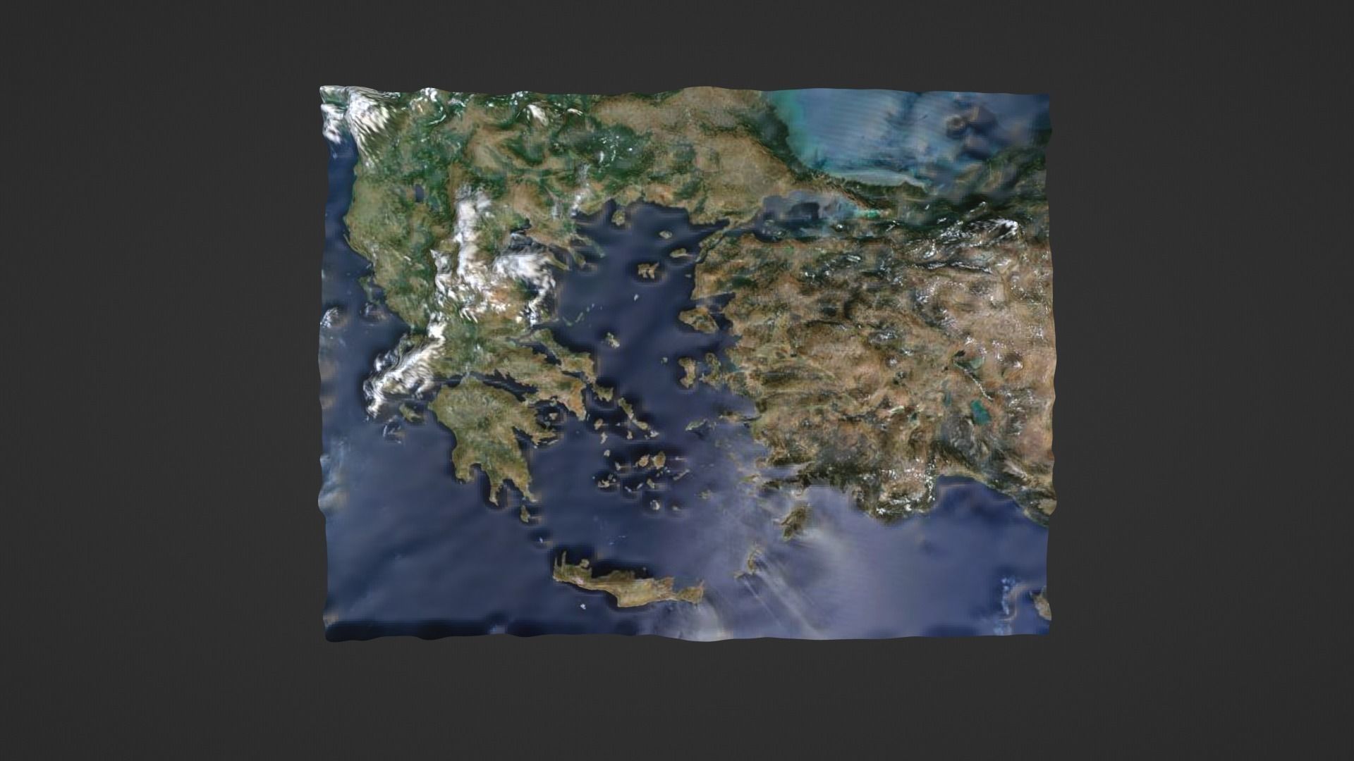 3D model Greece and Turkey Map Topography VR / AR / low-poly | CGTrader
