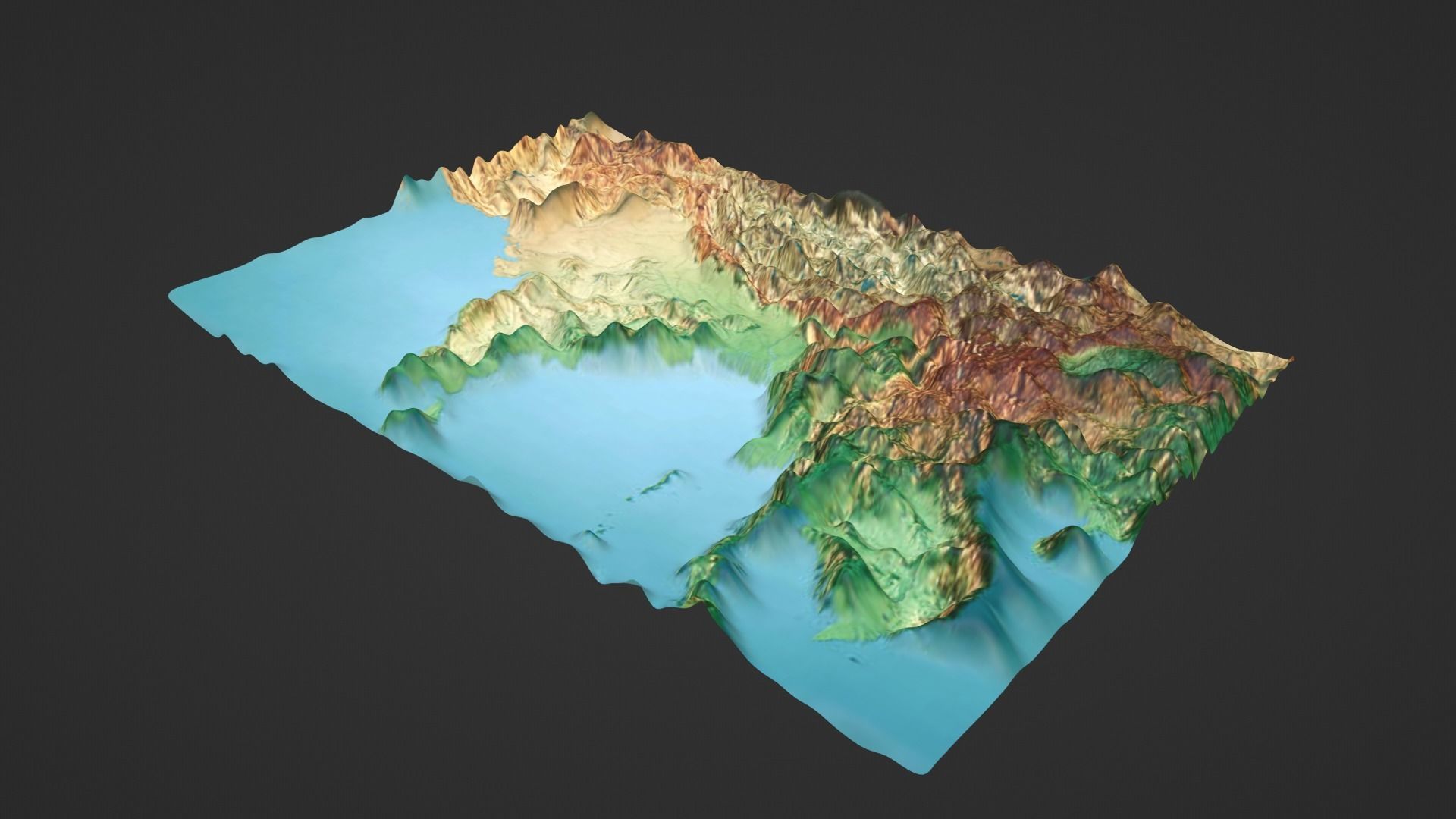 3D model India Map Topography VR / AR / low-poly | CGTrader