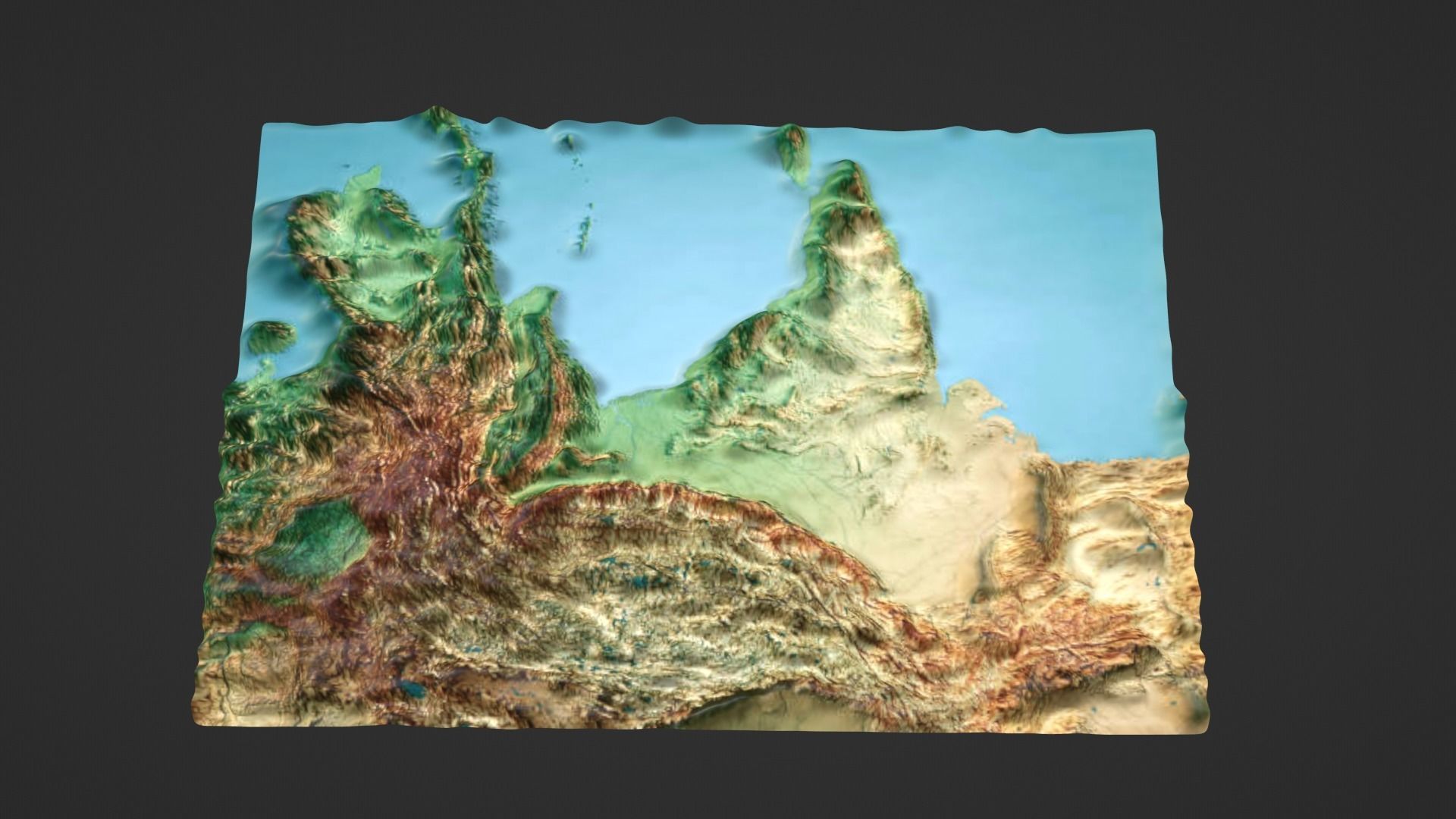 3D model India Map Topography VR / AR / low-poly | CGTrader