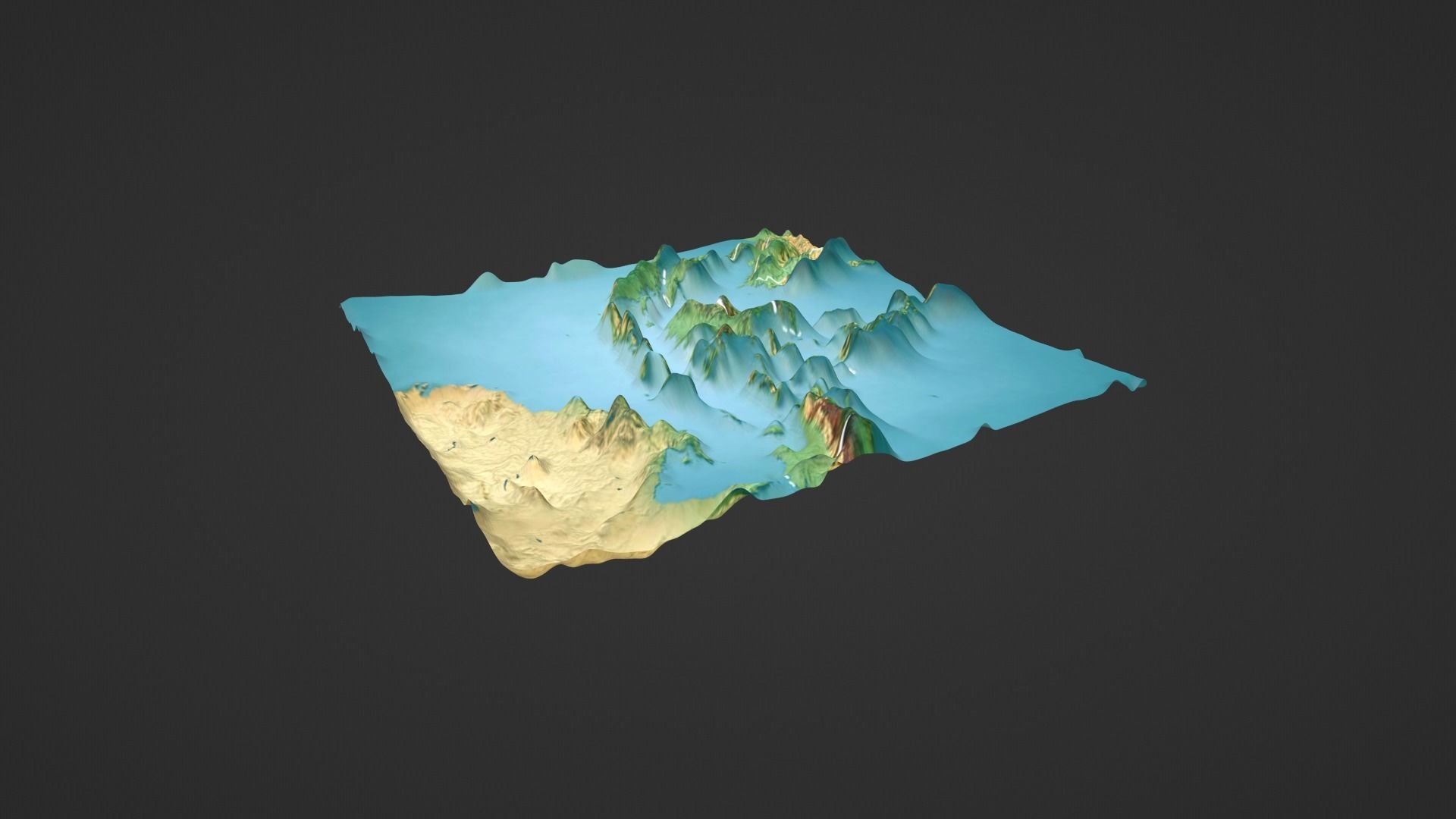 3D model Indonesia Map Topography VR / AR / low-poly | CGTrader