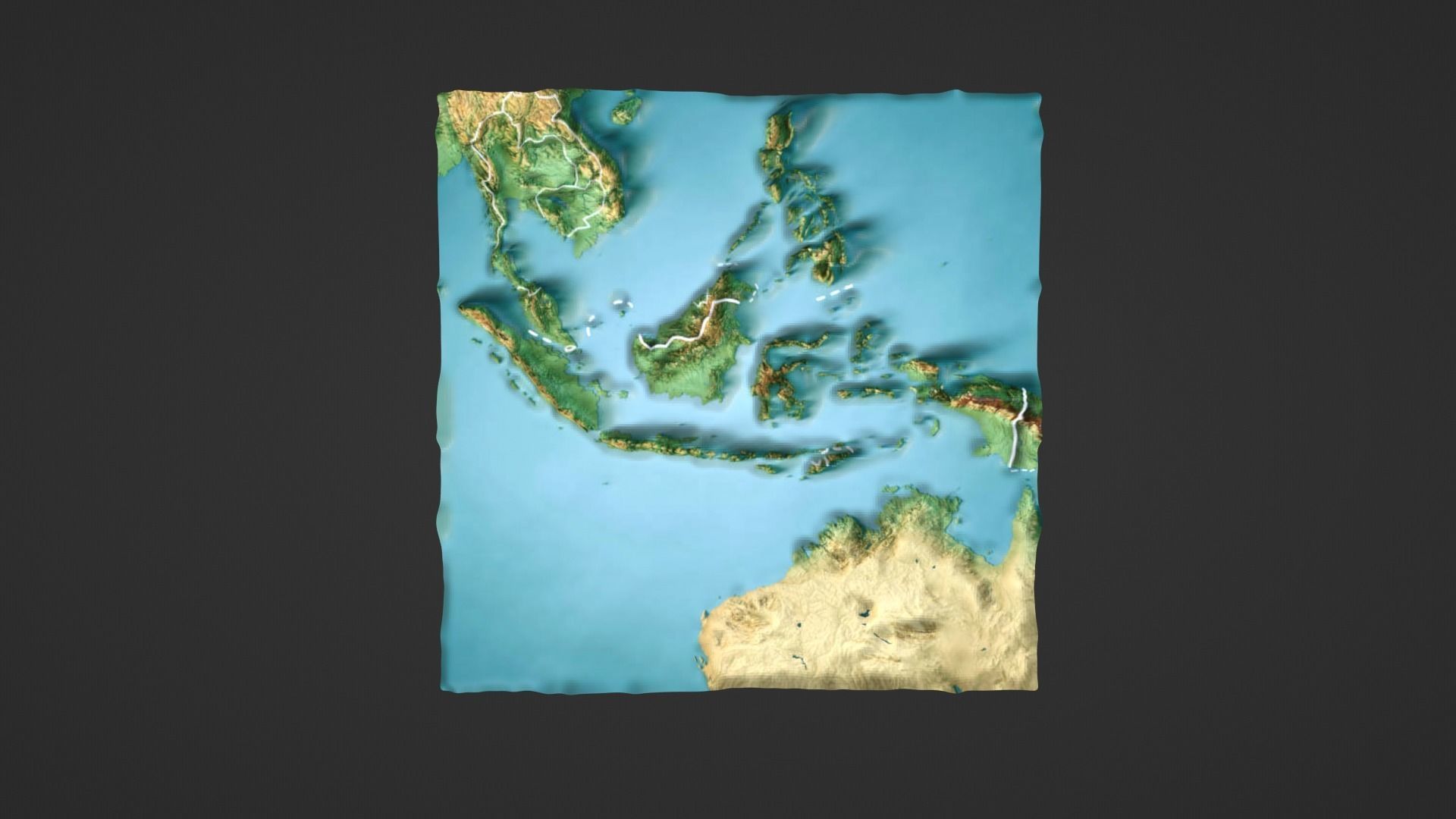 3D model Indonesia Map Topography VR / AR / low-poly | CGTrader