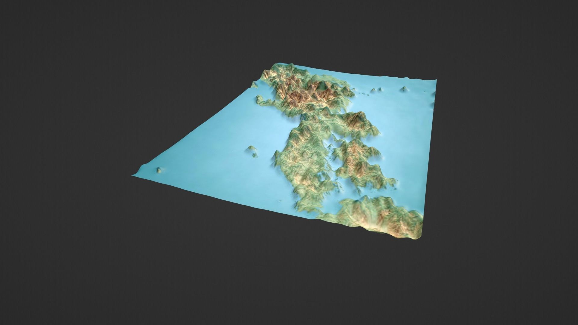 3D model Japan Map Topography VR / AR / low-poly | CGTrader