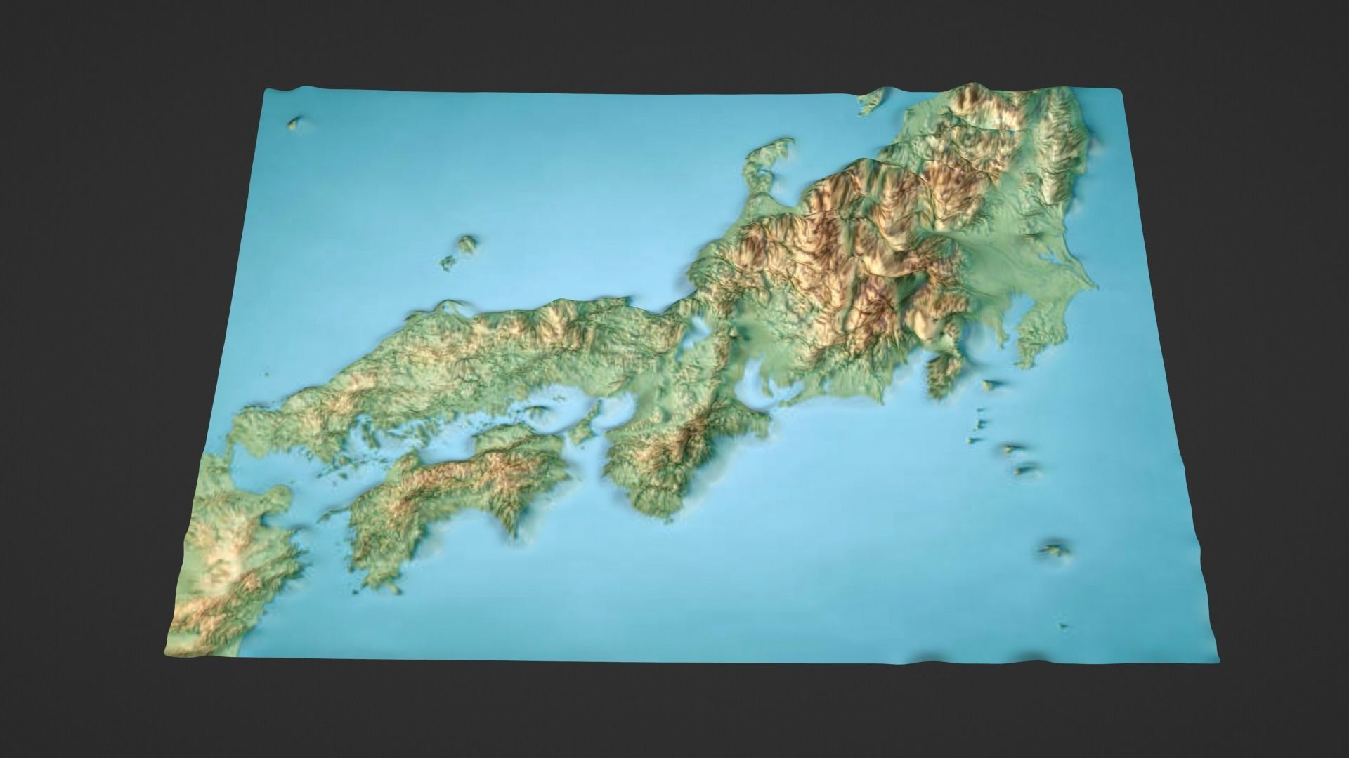 3D model Japan Map Topography VR / AR / low-poly | CGTrader