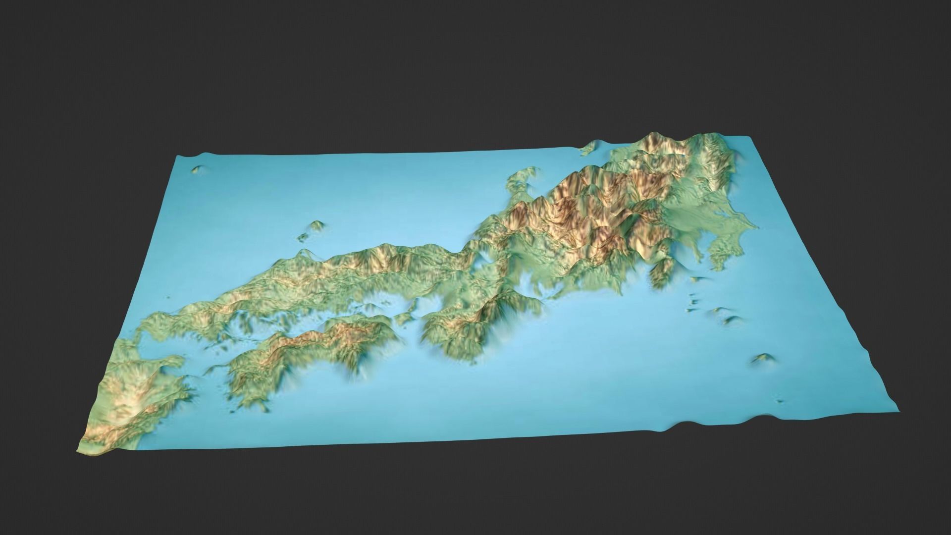 3D model Japan Map Topography VR / AR / low-poly | CGTrader