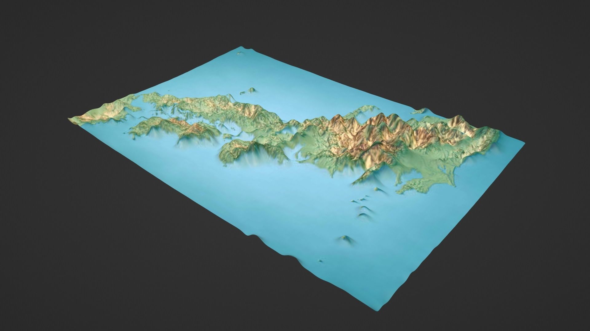 3D model Japan Map Topography VR / AR / low-poly | CGTrader