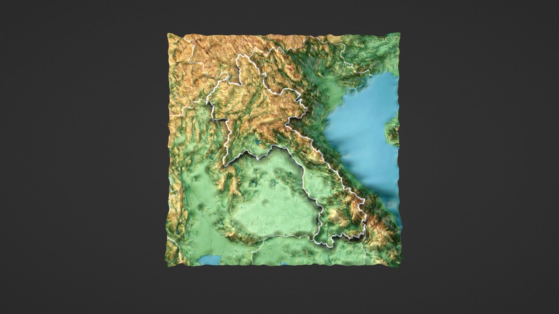 3D model Laos Map Topography VR / AR / low-poly | CGTrader