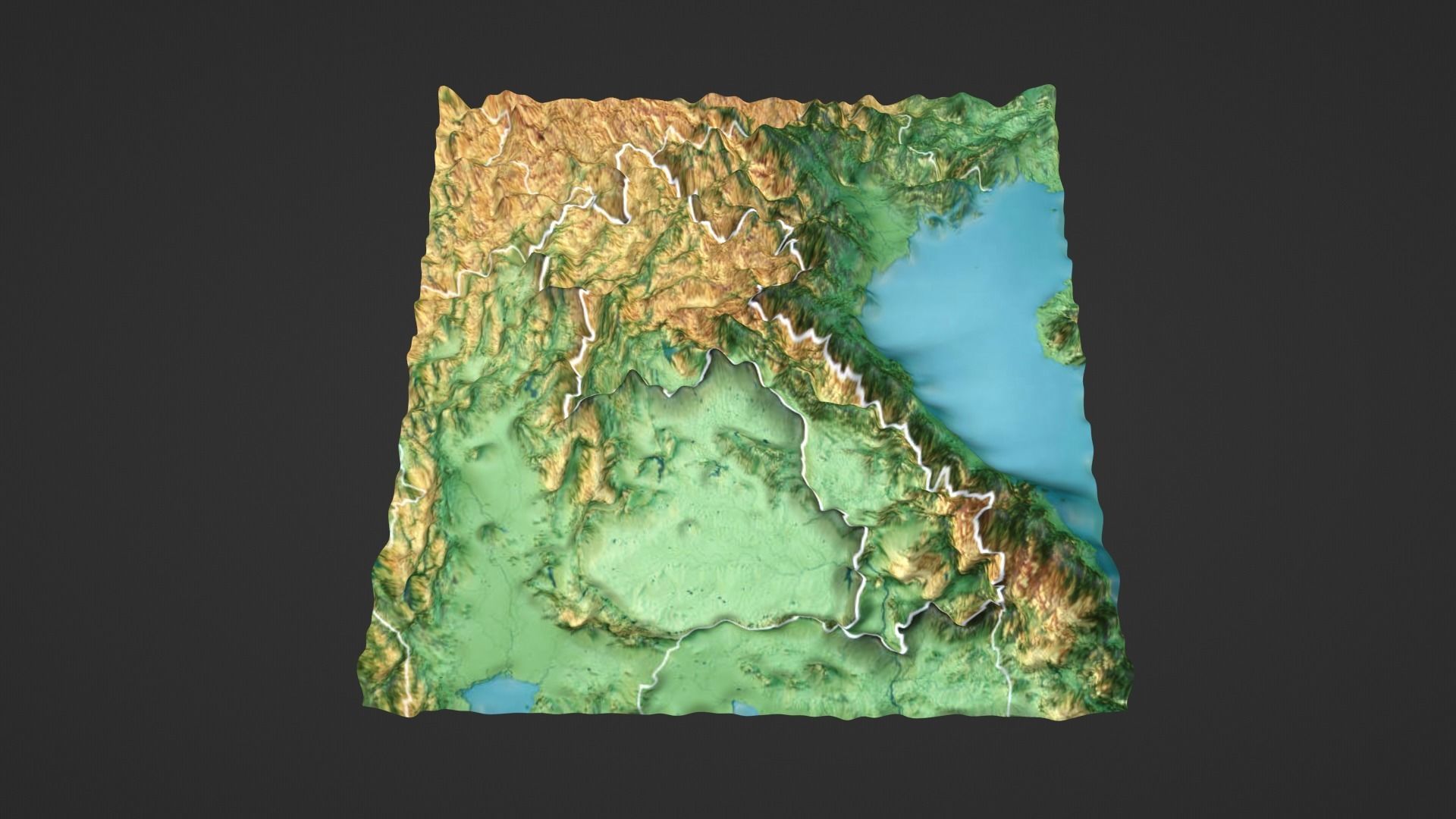 3D model Laos Map Topography VR / AR / low-poly | CGTrader