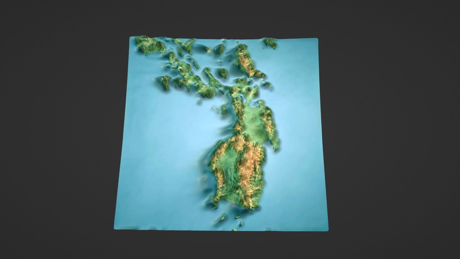 3D model Luzon Island Map Topography VR / AR / low-poly | CGTrader