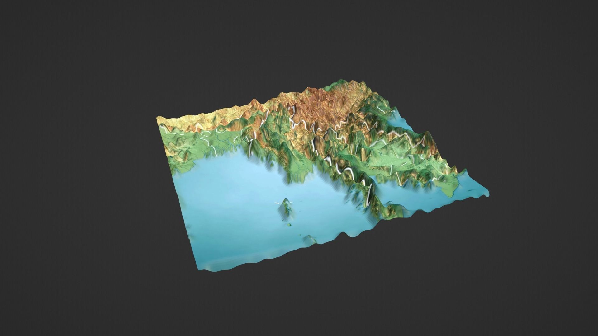 3D model Myanmar Map Topography VR / AR / low-poly | CGTrader