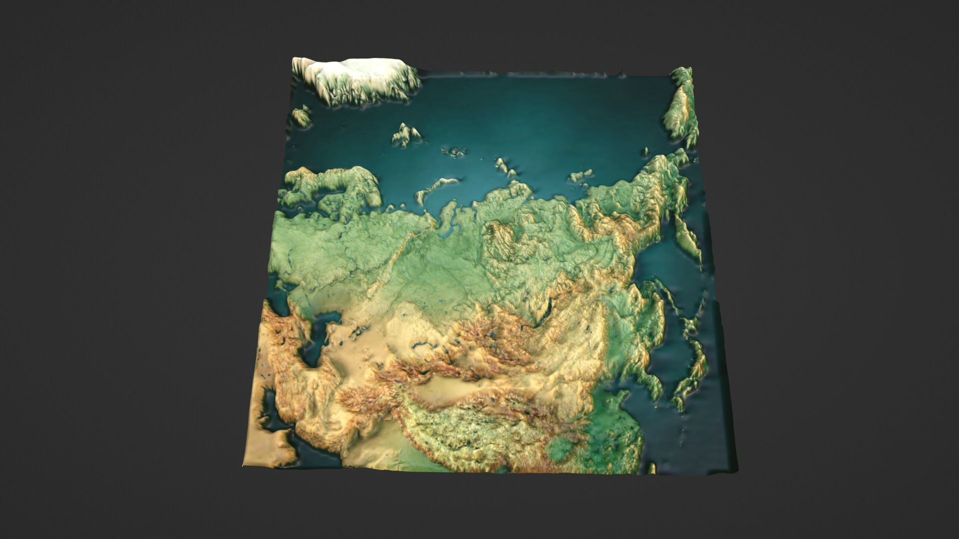 3D model Russia Map Topography VR / AR / low-poly | CGTrader