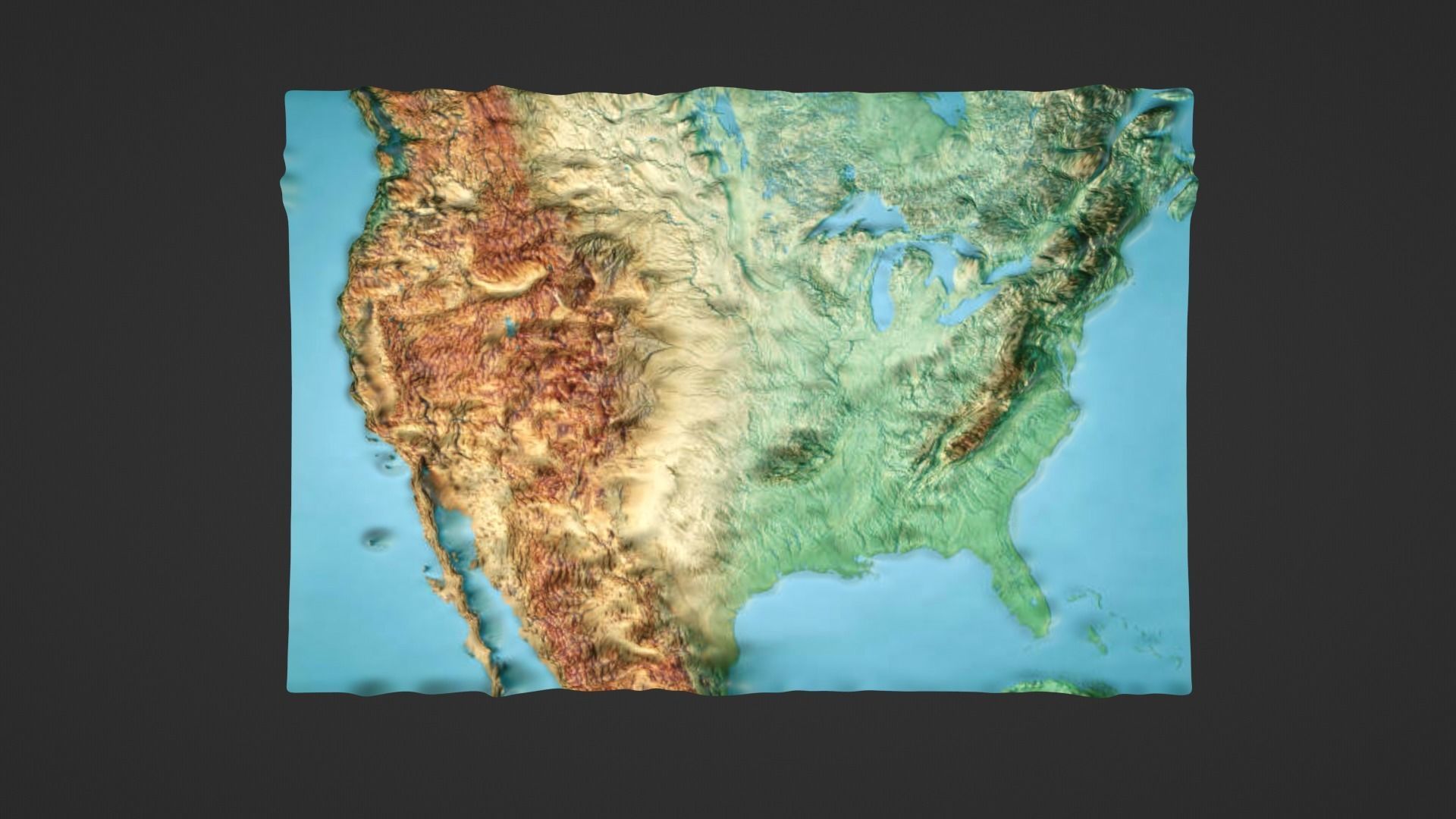 3D model United States Map Topography VR / AR / low-poly | CGTrader