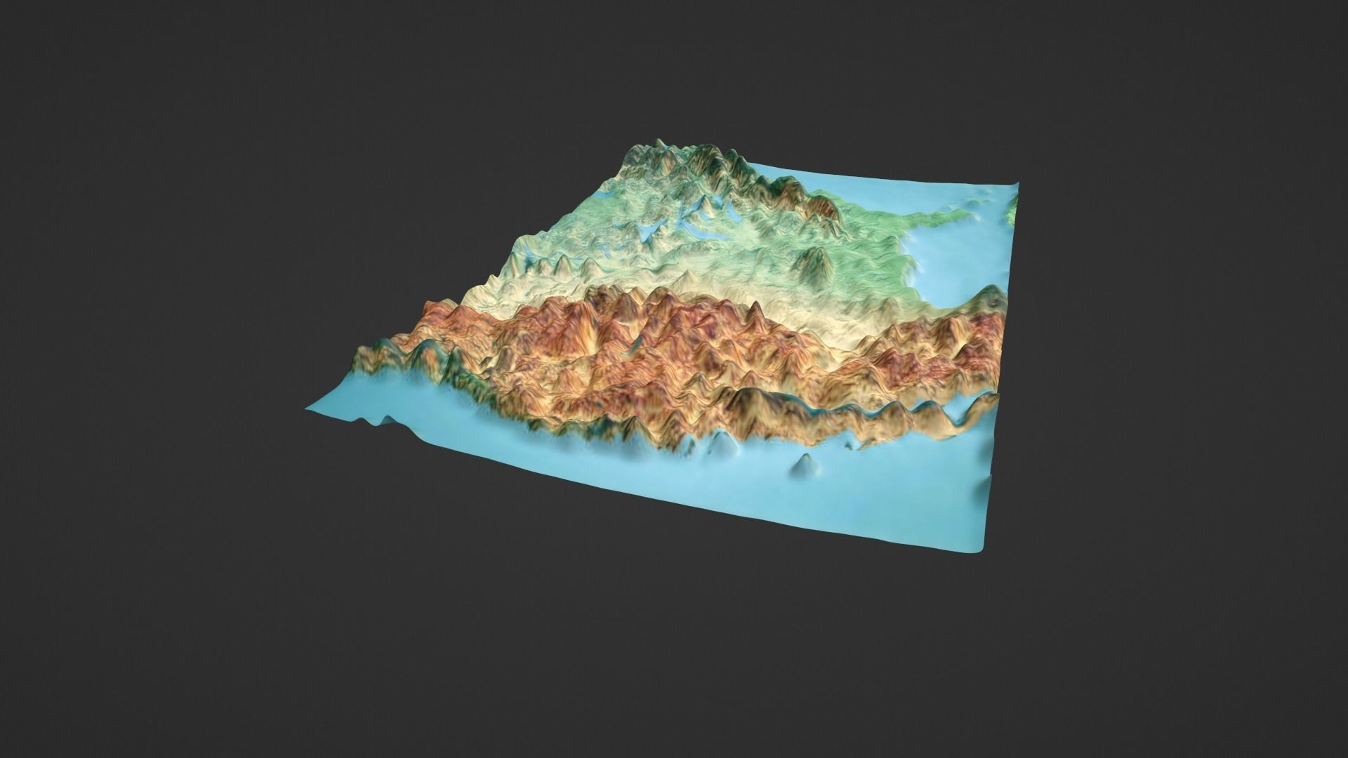 3D model United States Map Topography VR / AR / low-poly | CGTrader
