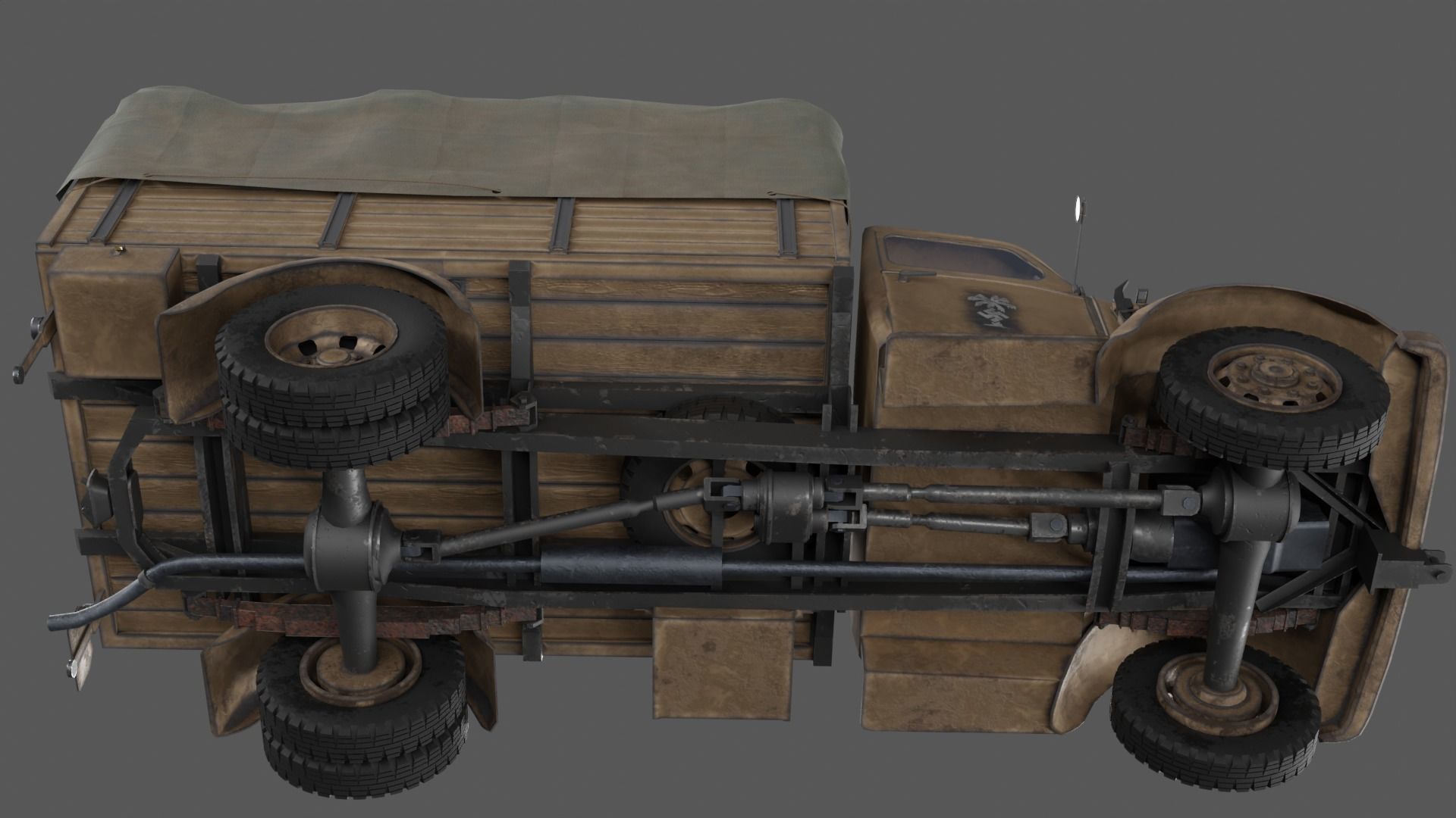 3D model Opel Blitz WWII - Rigged with interior VR / AR / low-poly ...