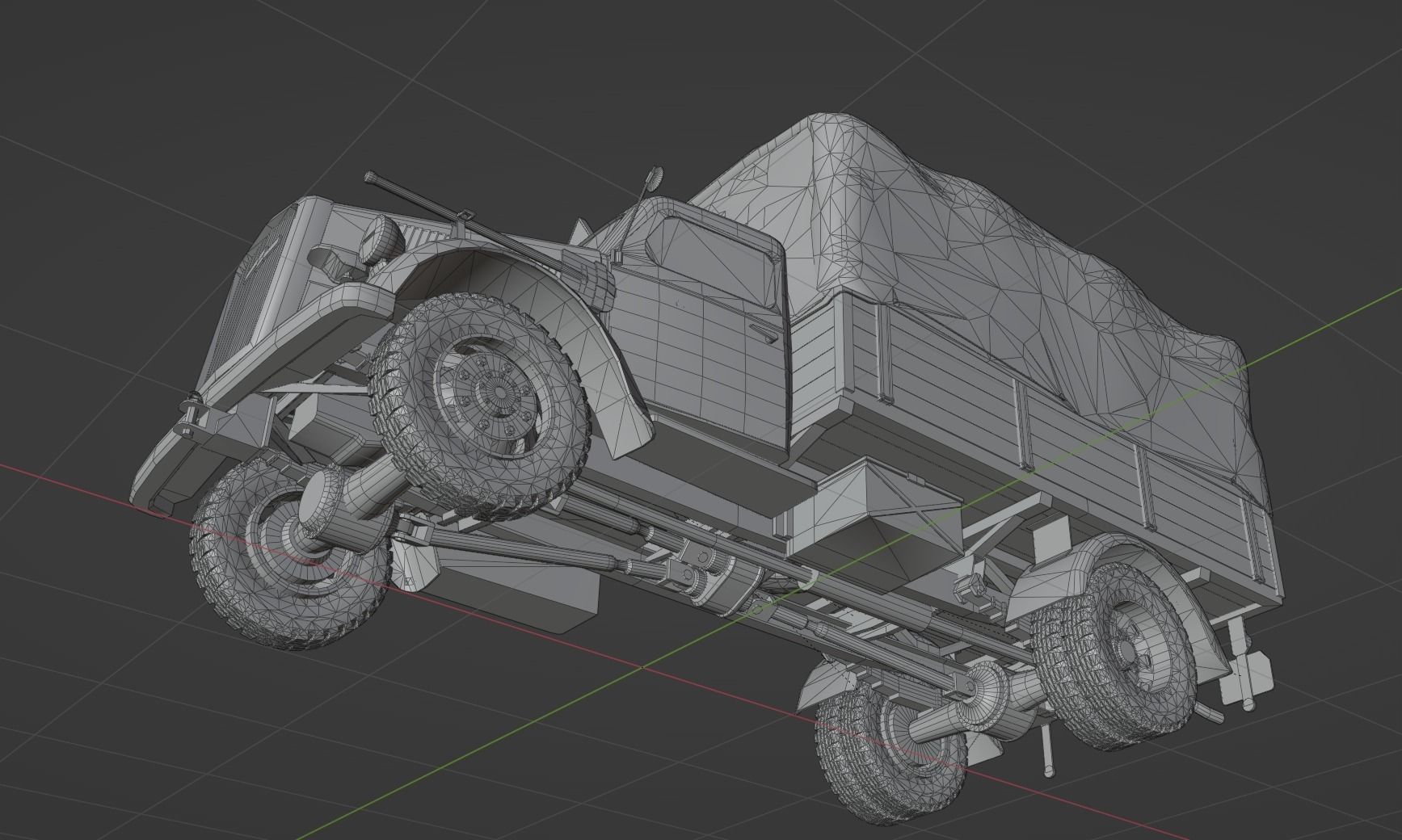 3D model Opel Blitz WWII - Rigged with interior VR / AR / low-poly ...