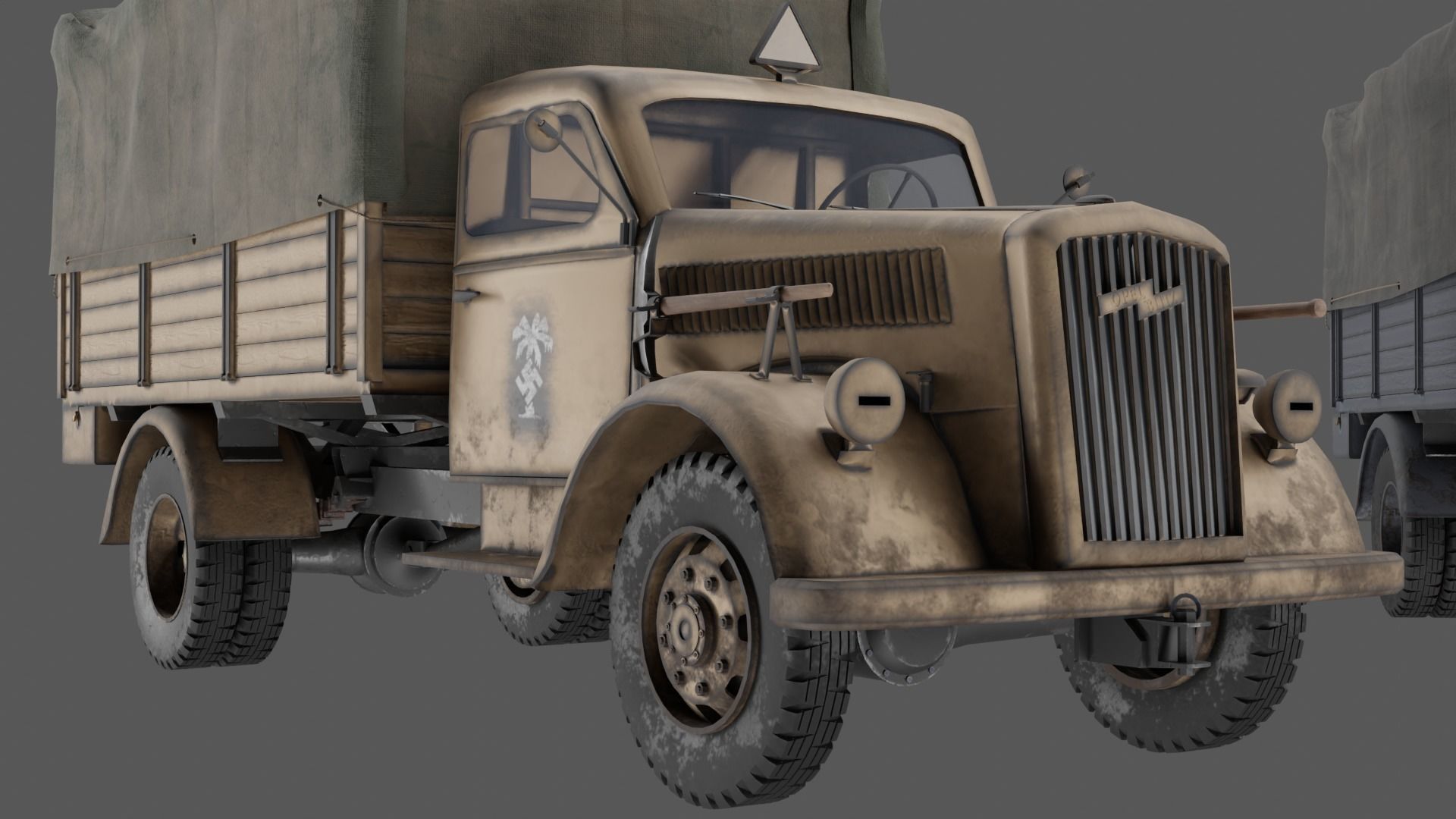 3D model Opel Blitz WWII - Rigged with interior VR / AR / low-poly ...