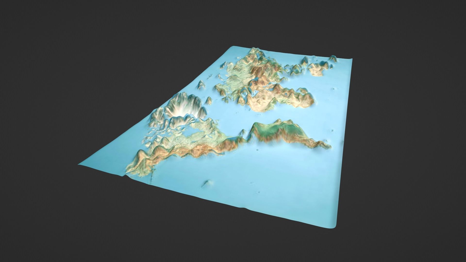 3D model World Map Topography VR / AR / low-poly | CGTrader