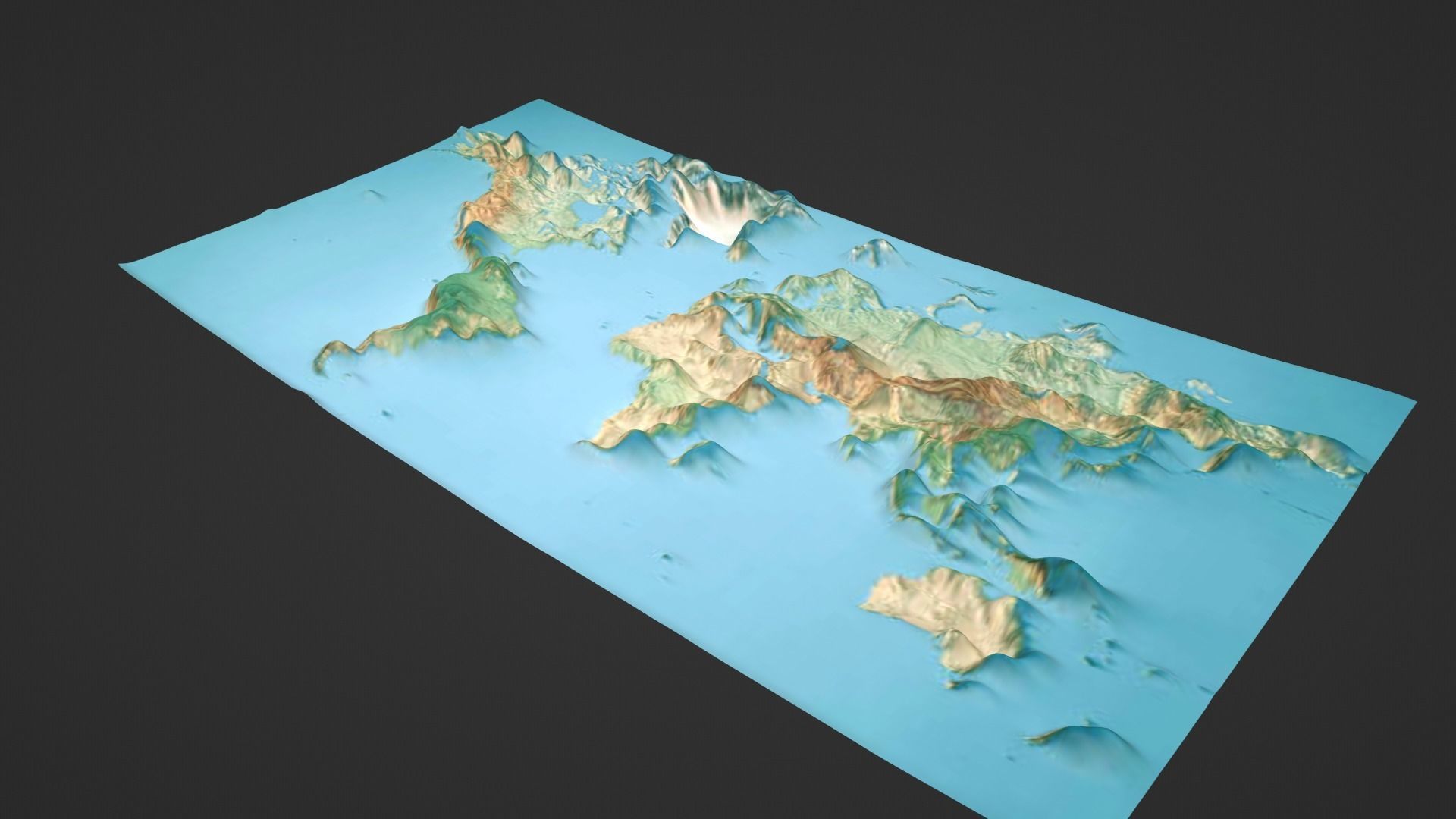 3D model World Map Topography VR / AR / low-poly | CGTrader