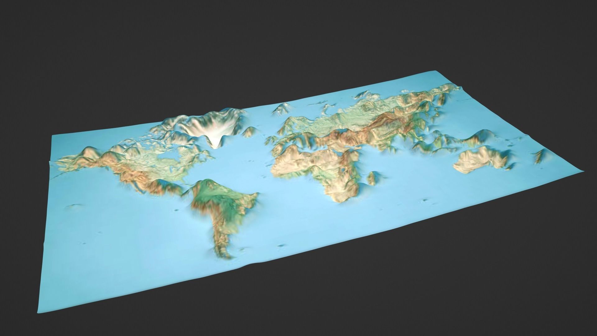 3D model World Map Topography VR / AR / low-poly | CGTrader