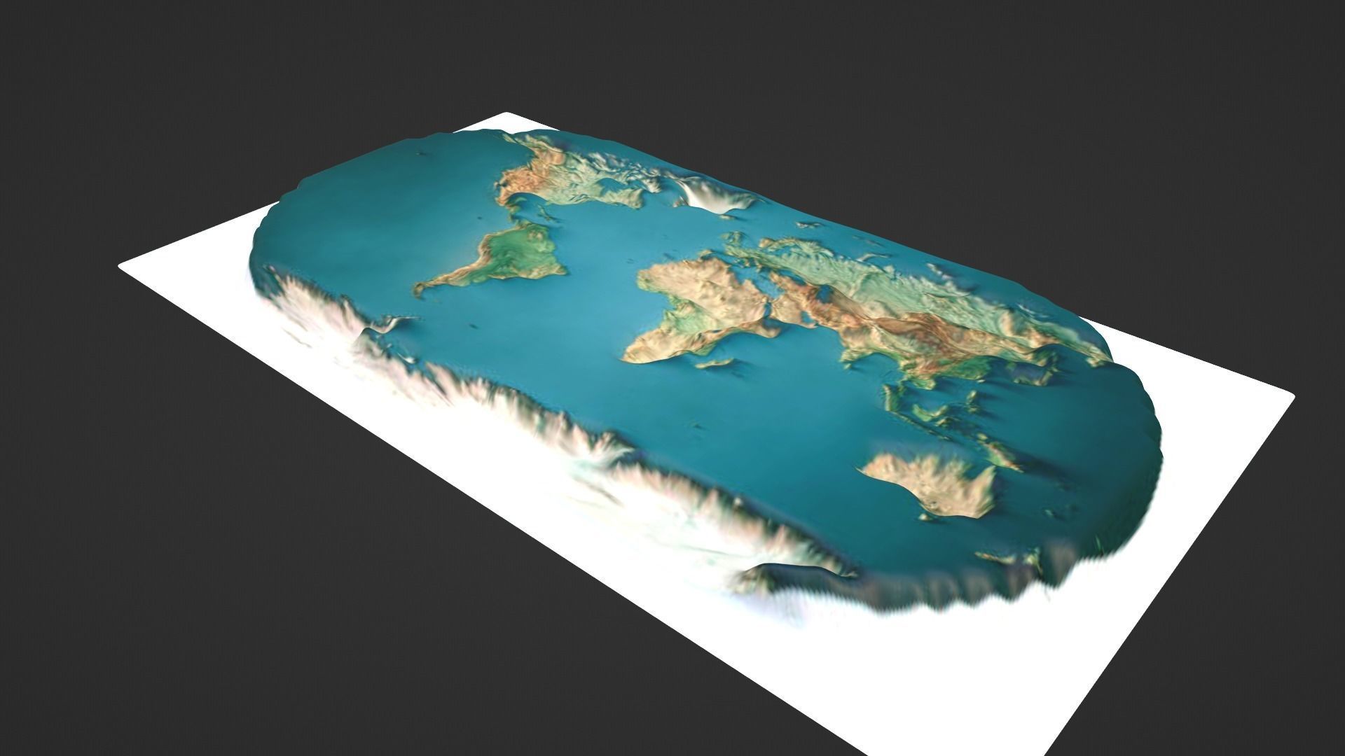 3D model World Map Topography VR / AR / low-poly | CGTrader