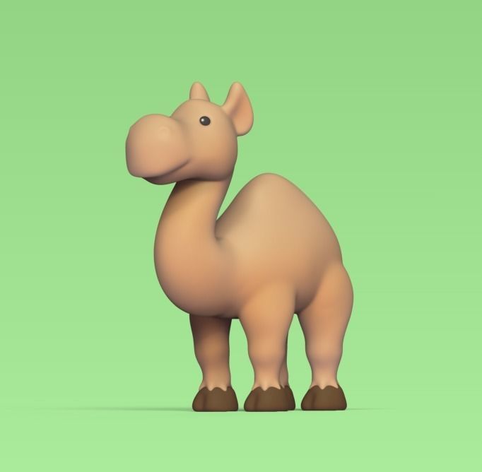 Camel Standing 3D model 3D printable | CGTrader