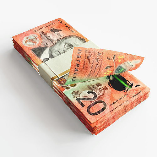 Cash Bundle Australia Dollar 3D model | CGTrader