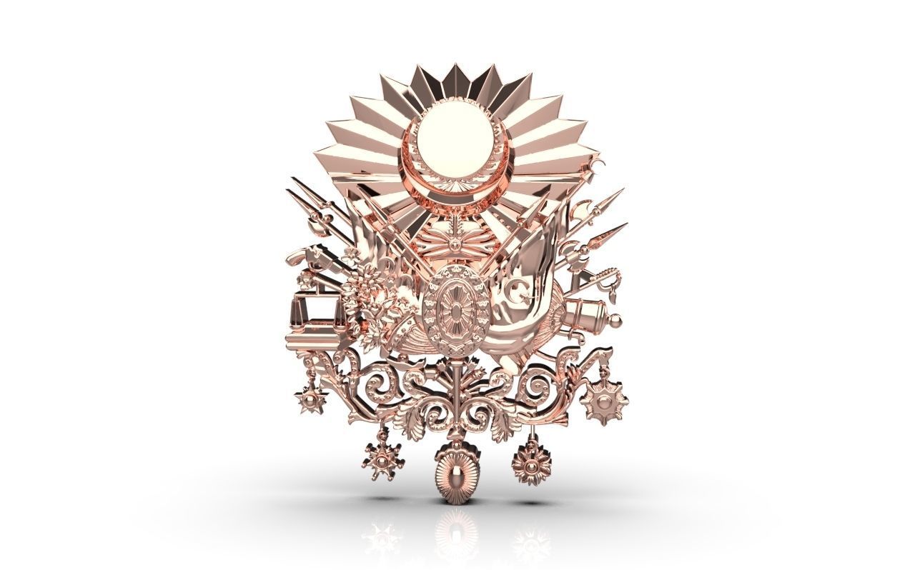 OSMAN coat of arms 3D model 3D printable | CGTrader